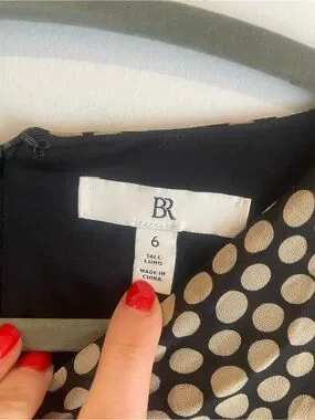 Banana Republic | Dresses | Banana Republic Black Mini Dress With Cream ...